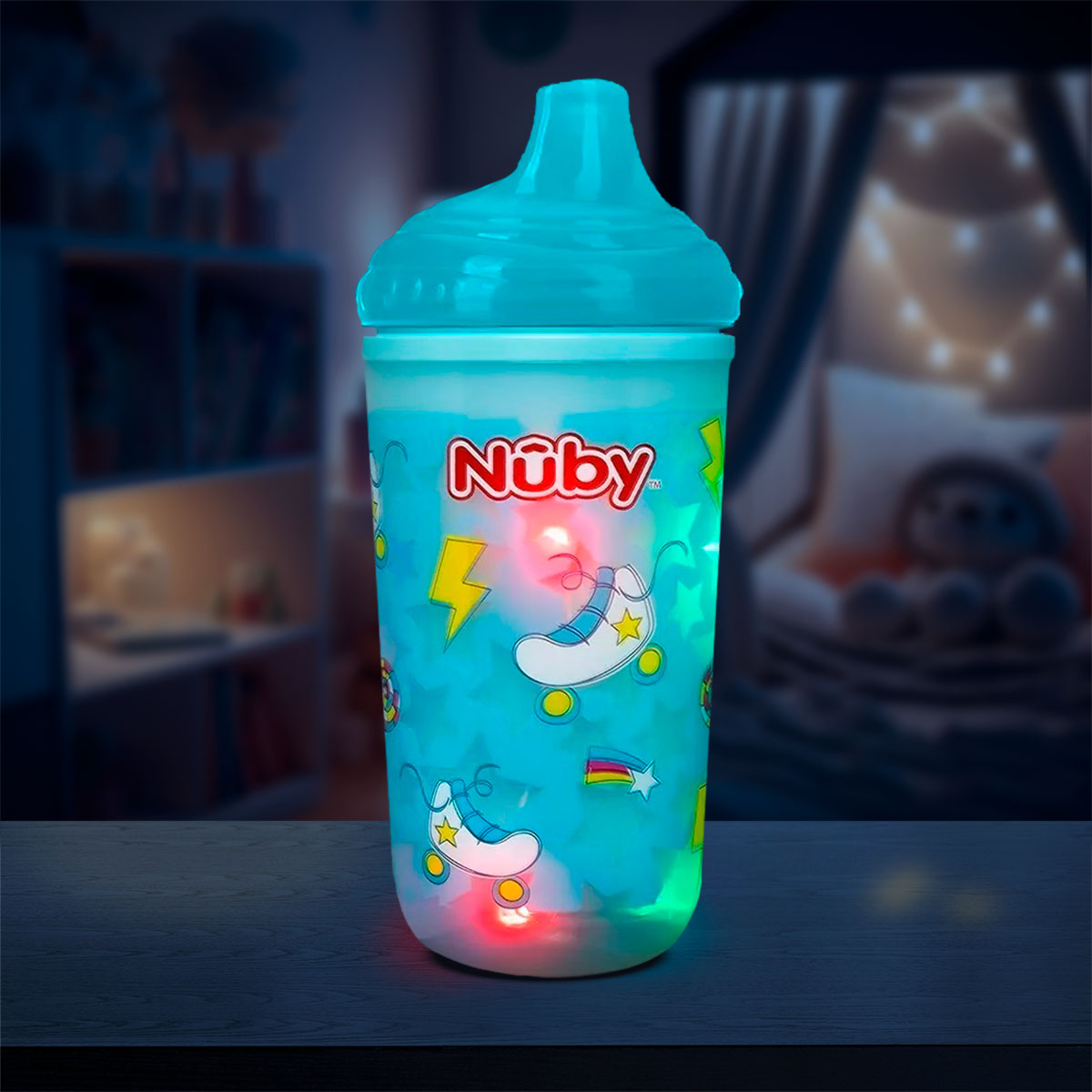 Vaso Entrenador Antiderrames Térmico con Boquilla Nuby 360° Luminoso c – Waldo's