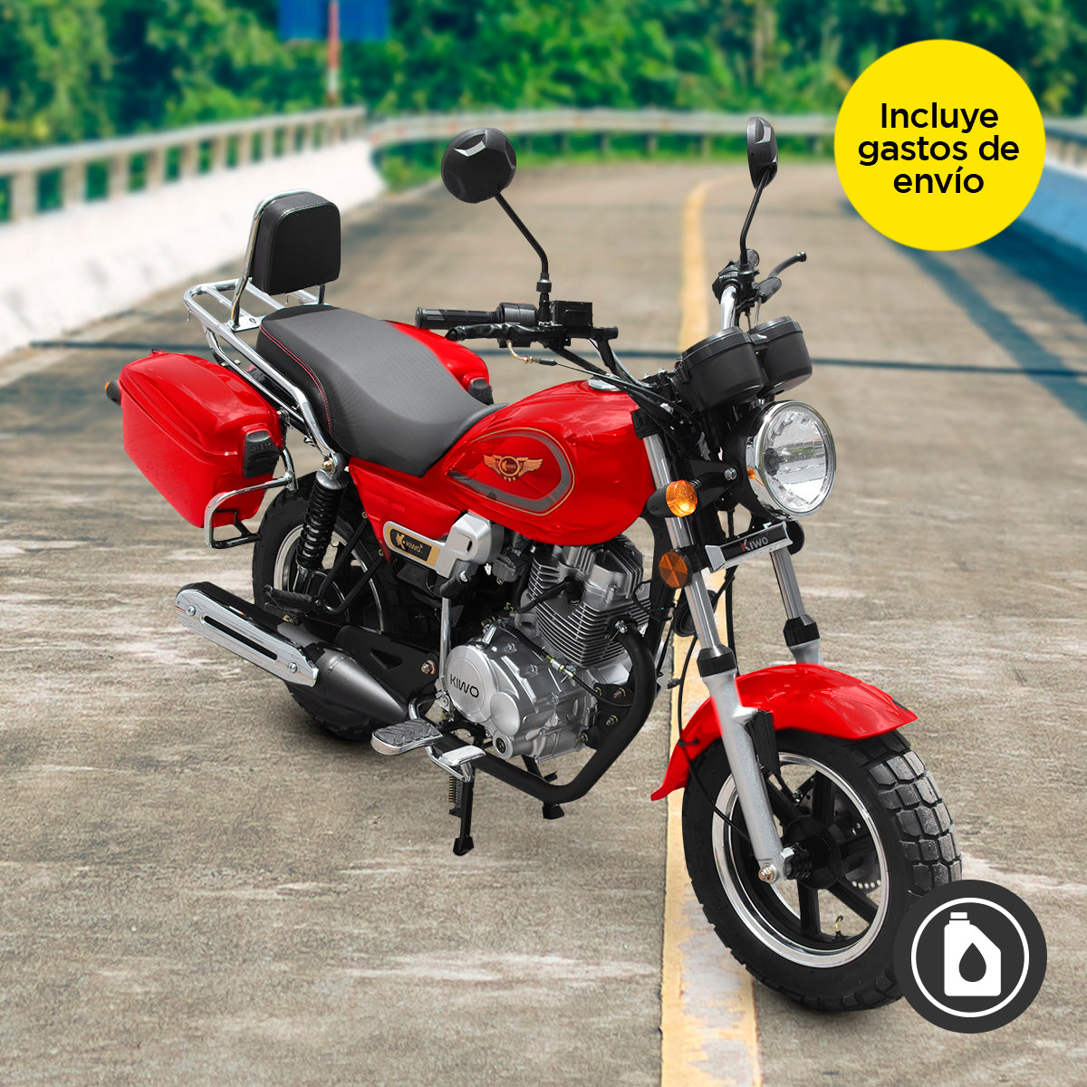 Motocicleta Kiwo 150 2025, color Rojo – Waldo's