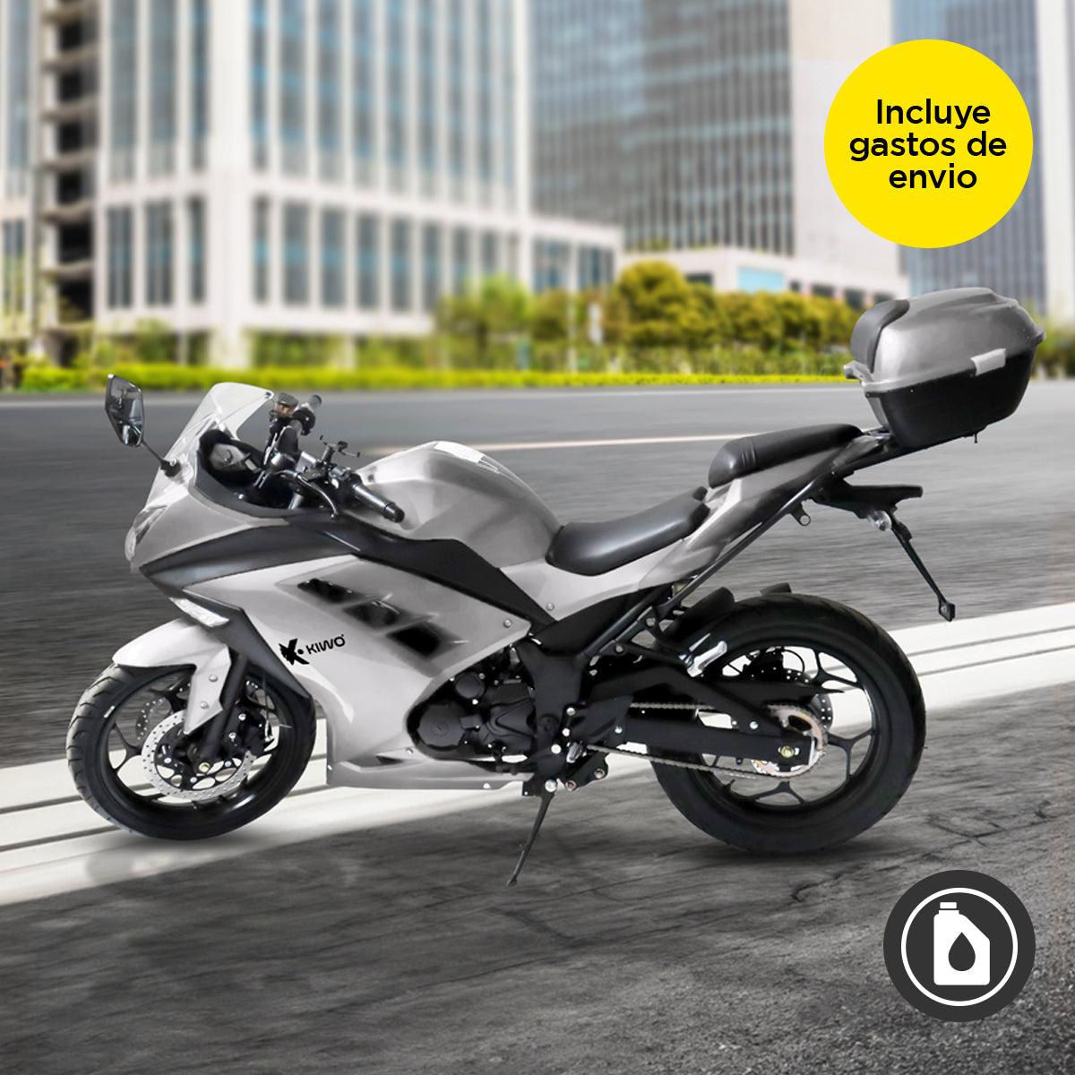 Motocicleta Kiwo Fuji 250 2025, color Gris – Waldo's