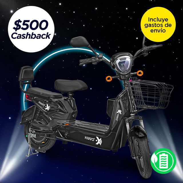 Bicicleta Eléctrica Negra Kiwo GY801 – Waldo's