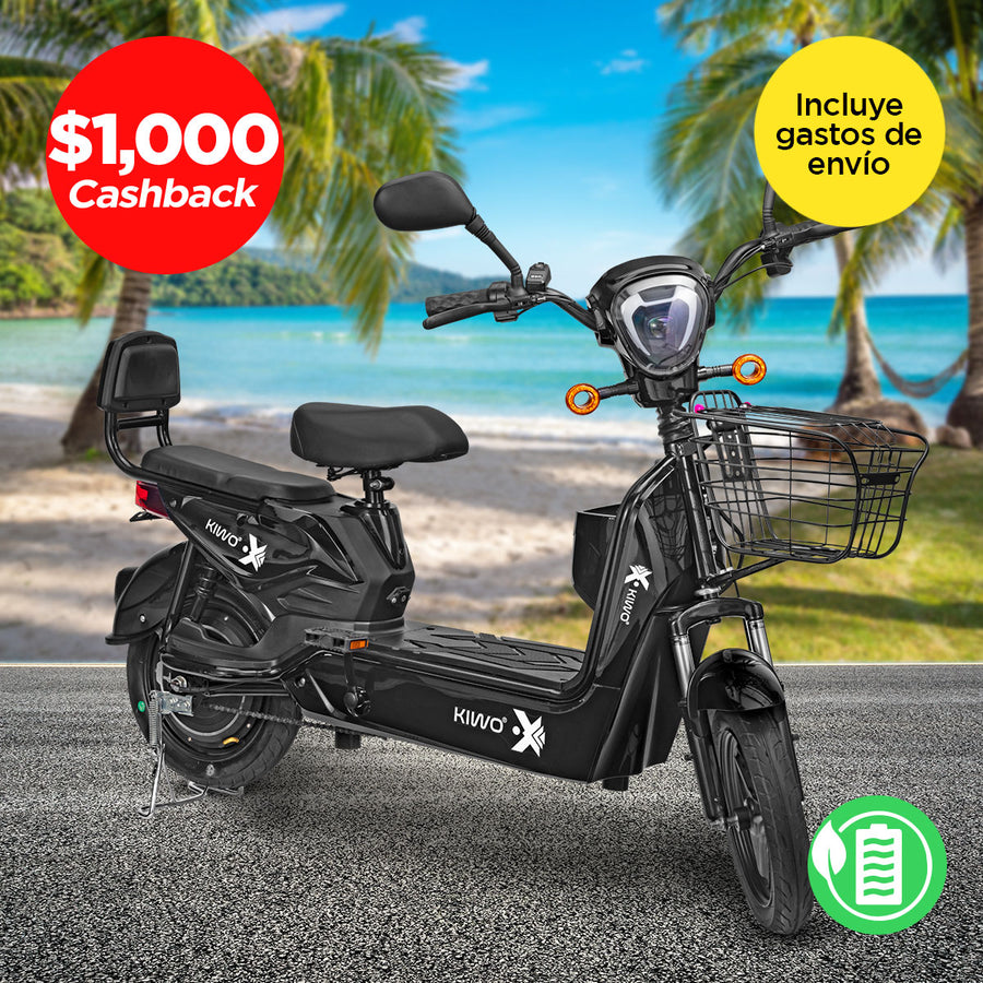 Bicicleta Eléctrica Negra Kiwo GY801 – Waldo's