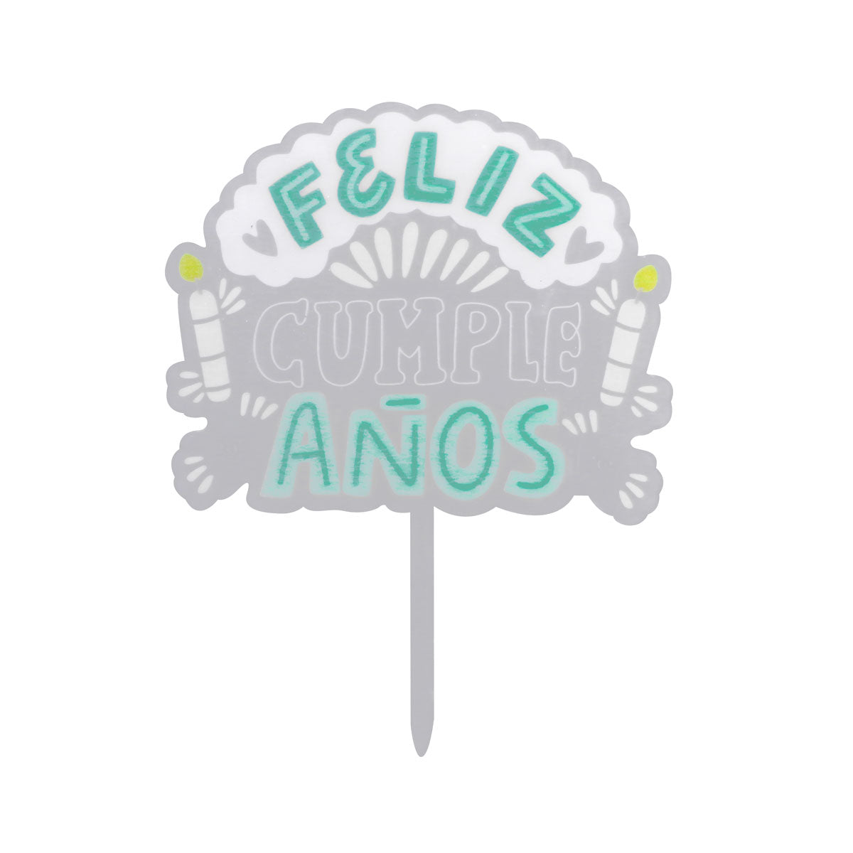 Banderín Decorativo color Verde para Pastel – Waldo's