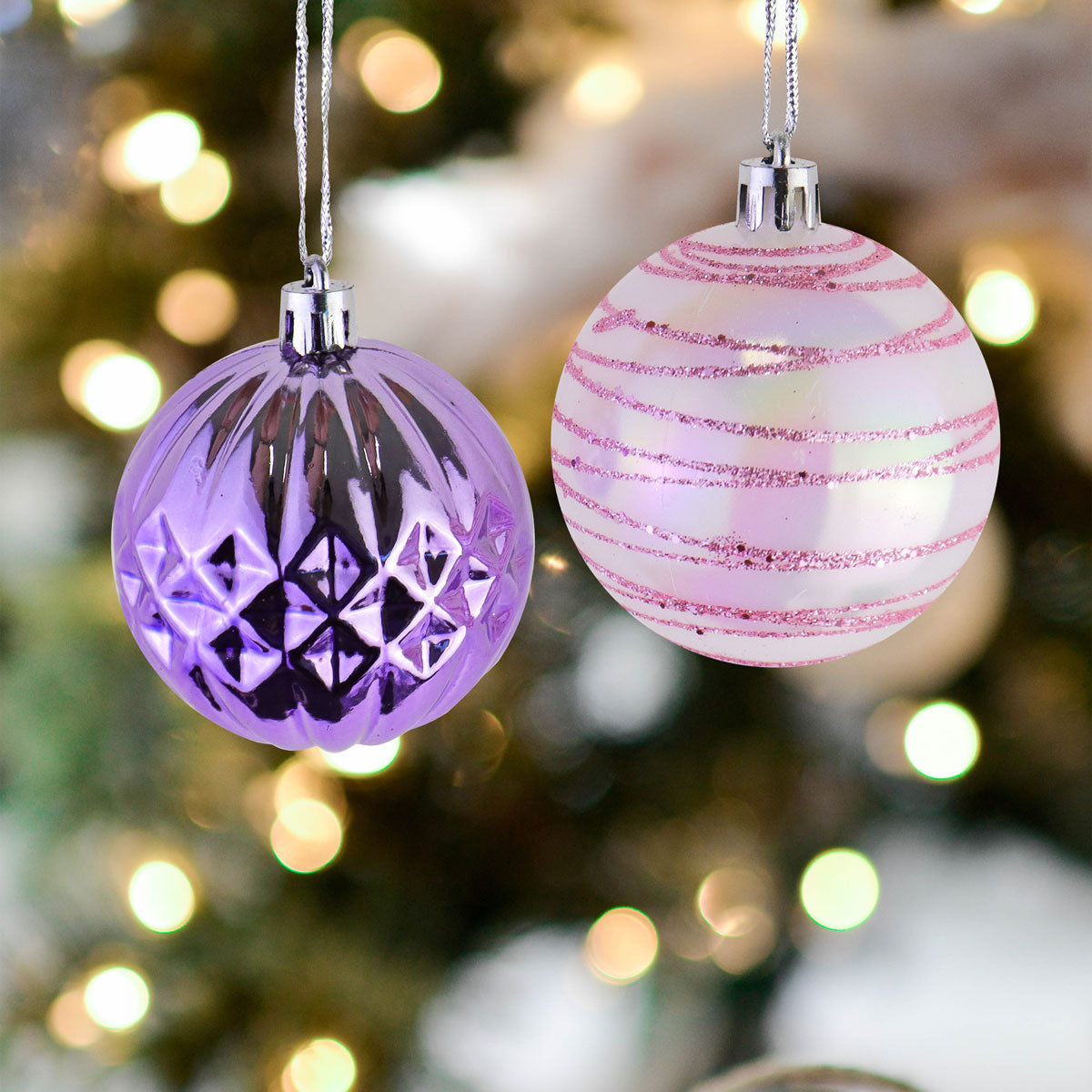 Esferas Decorativas color Rosa y Morado – Waldo's