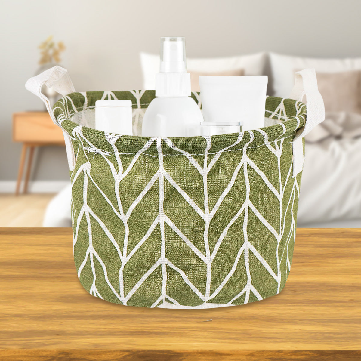 Cesto Alto Redondo Non Woven, color Verde – Waldo's