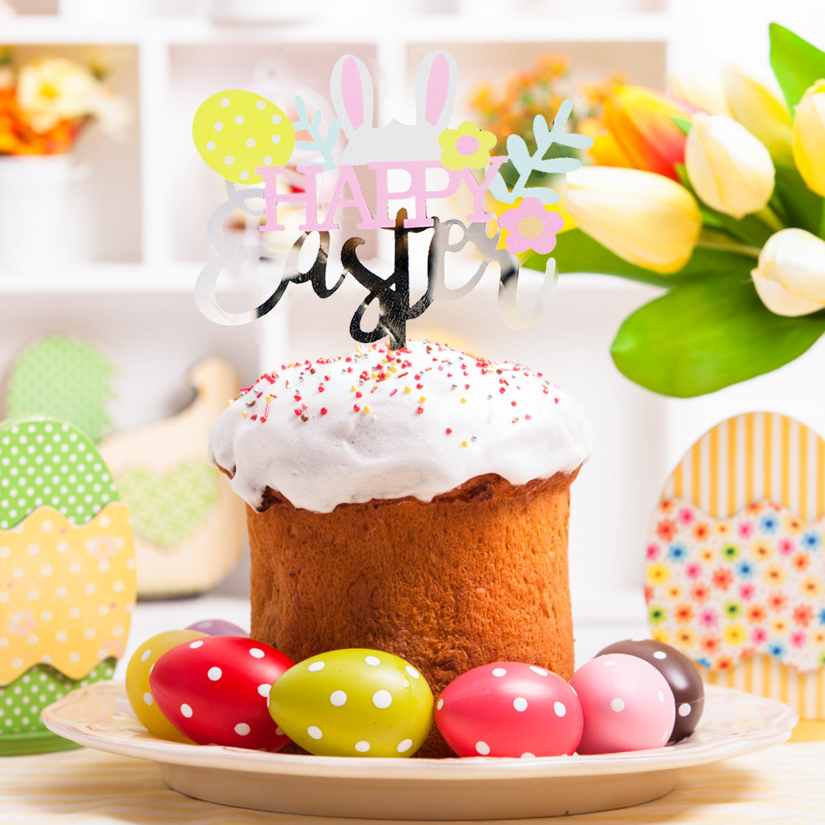 Decoración para Pastel, Happy Easter – Waldo's