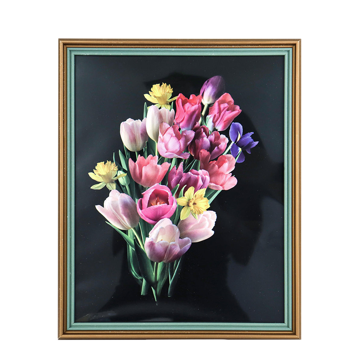 Portarretrato Flores, Color Café y Verde, 20x25 cm – Waldo's