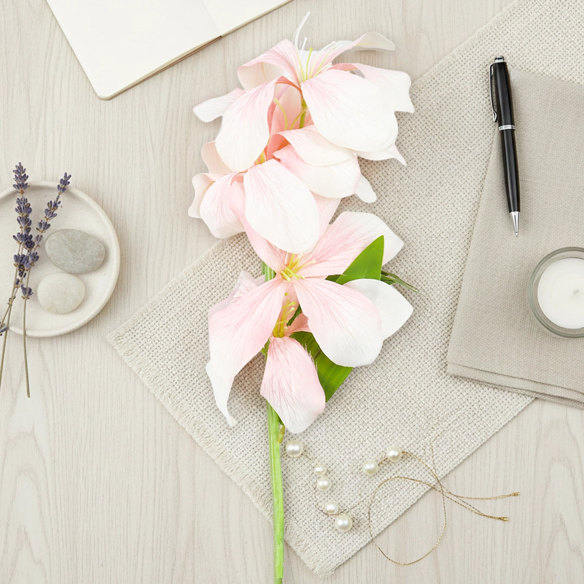 Horquidea, 6 Flores Artificiales, Color Rosa – Waldo's