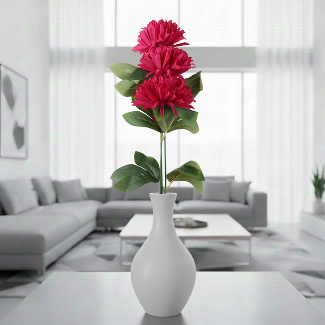 Crisantemo, 3 Flores Artificiales, Color Rosa – Waldo's