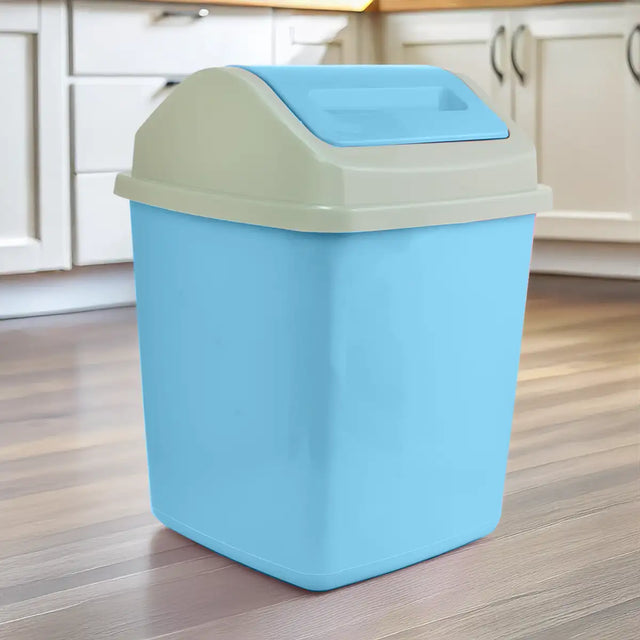 Bote de Basura con Tapa, Color Azul – Waldo's