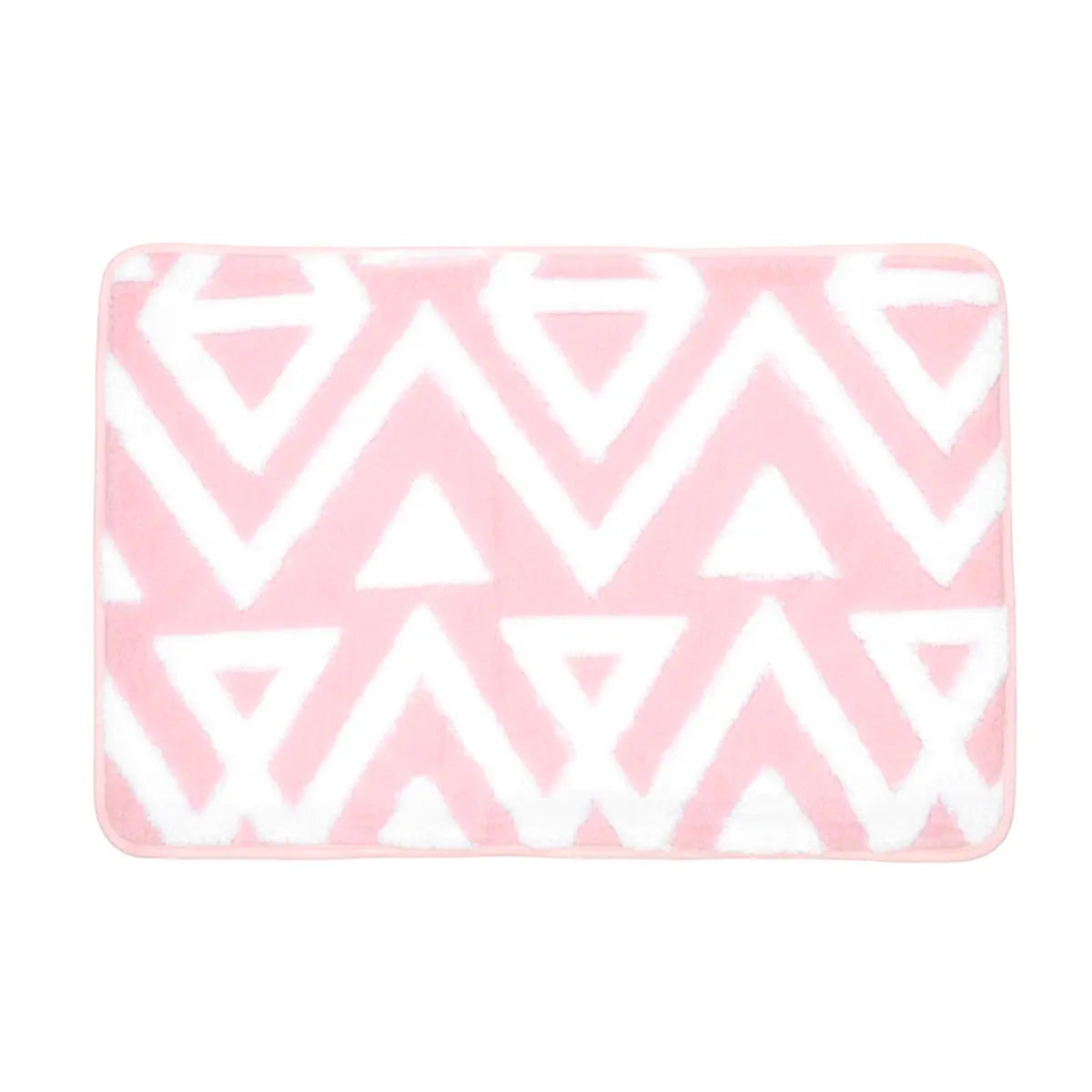 Tapete Rectangular, Diseño Triángulos, Color Rosa – Waldo's