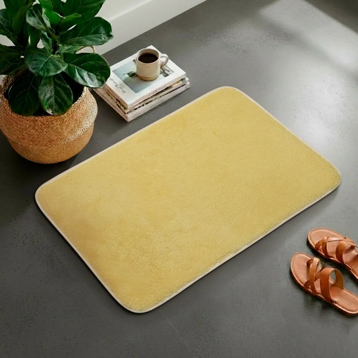 Tapete, Color Amarillo, Rectangular – Waldo's