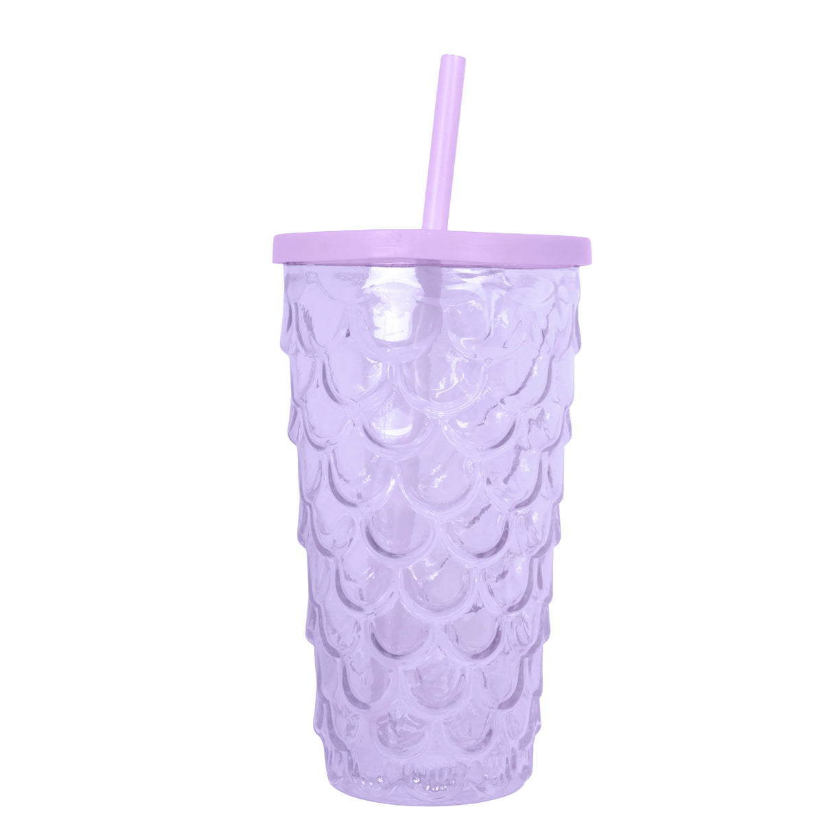 Vaso de Plástico con Tapa y Popote, Sirena, Color Morado – Waldo's