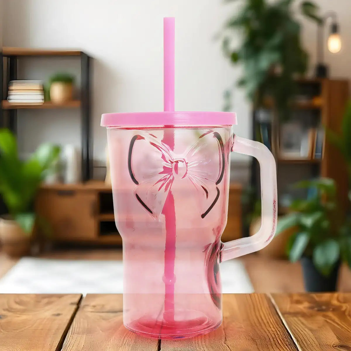 Vaso, Diseño Moño, Color Rosa, 490 ml – Waldo's