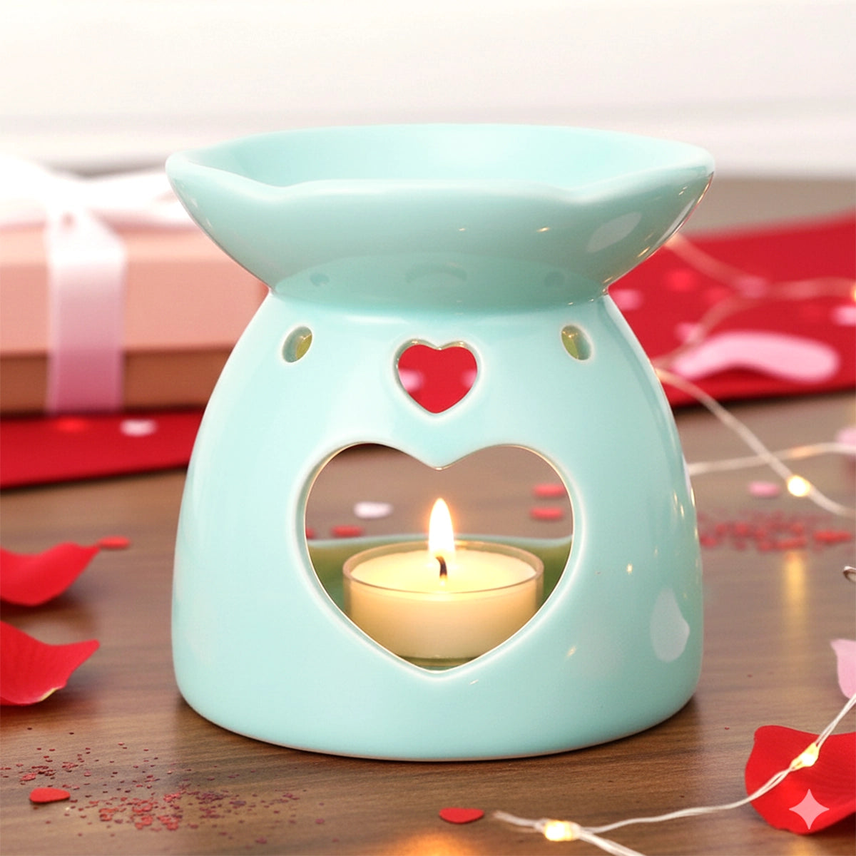 Portavela, Flor, Color Aqua – Waldo's