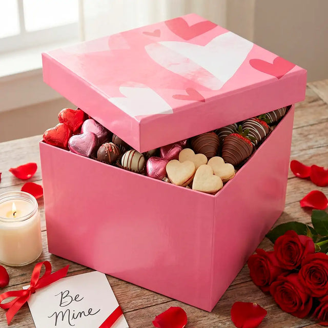 Caja para Regalo, Color Rosa, Corazón – Waldo's