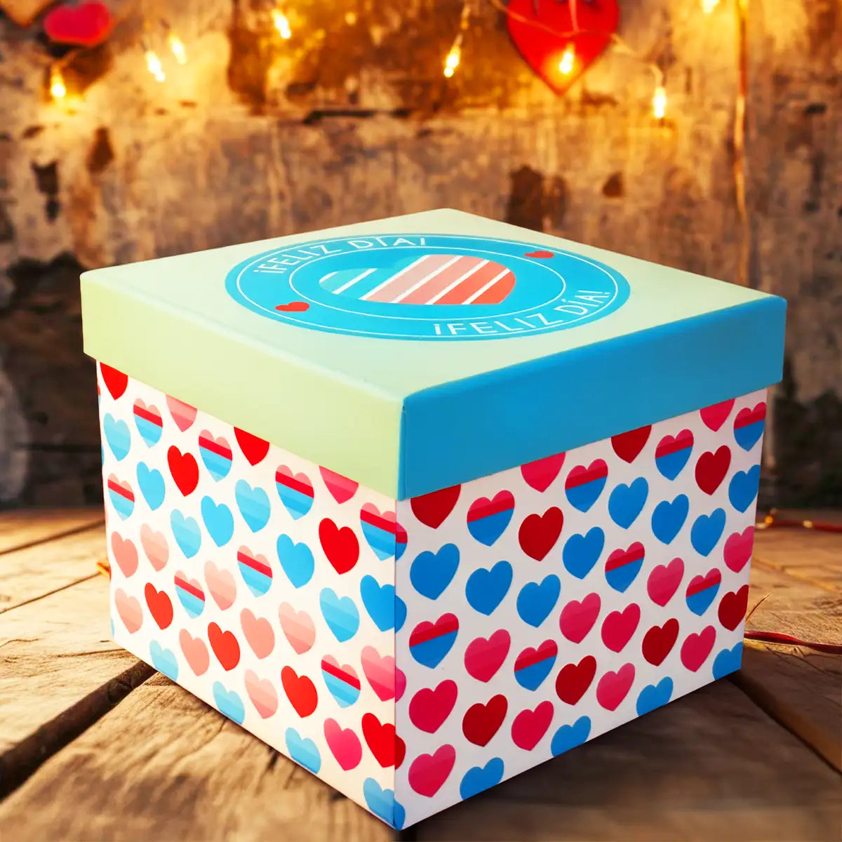 Caja para Regalo, Color Azul, Corazón – Waldo's