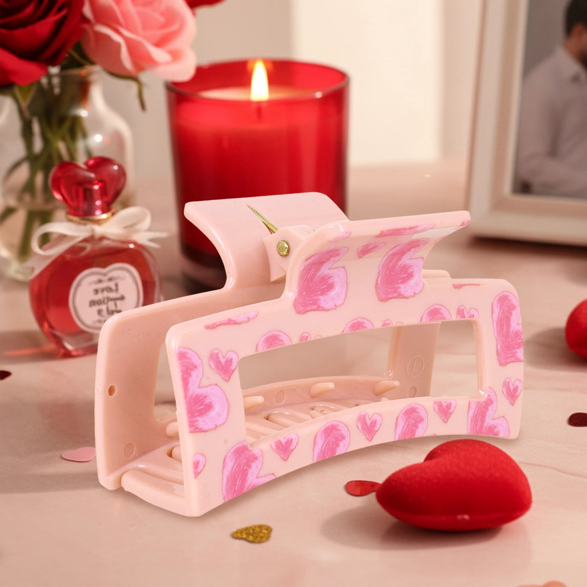 Pinza para Cabello, Corazón, Color Rosa – Waldo's