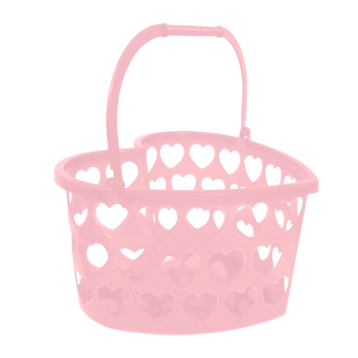 Canasta de Plástico Diseño Corazón, Color Rosa – Waldo's