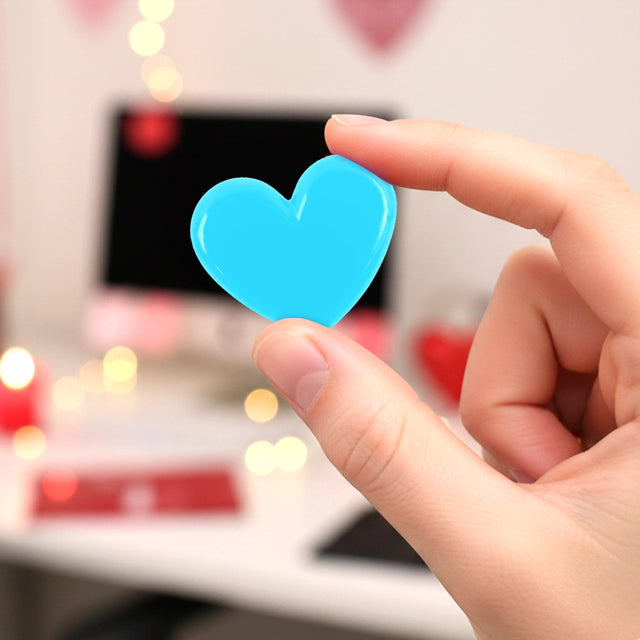 Set de Clips, Corazones, Color Azul – Waldo's