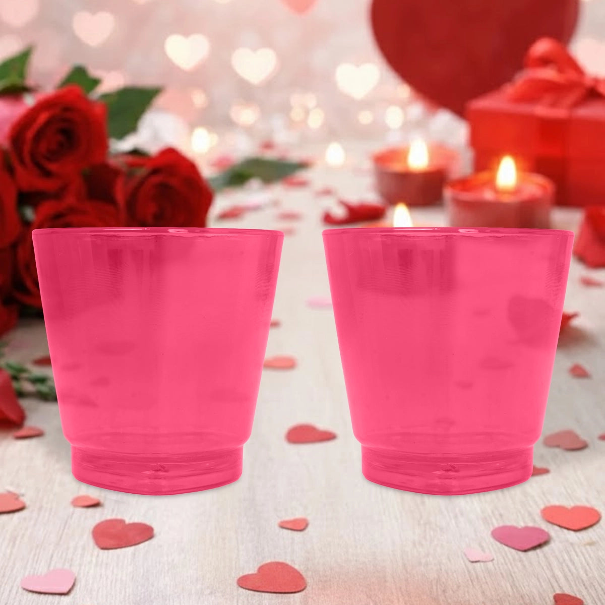 Vasos Shot, Corazón, Color Rosa – Waldo's