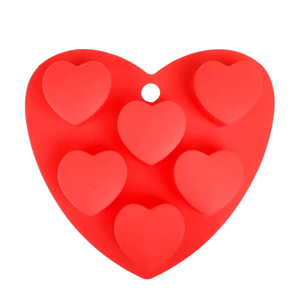 Molde de Silicón en Forma de Corazón, Color Rojo – Waldo's