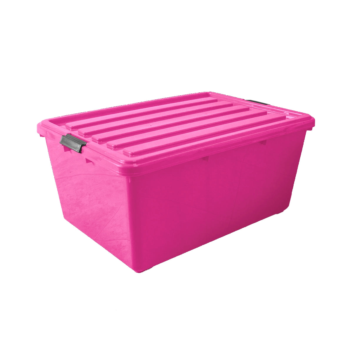 Caja Multiusos de Plástico con Tapa, Color Rosa, 68 L – Waldo's