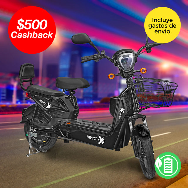 Bicicleta Eléctrica Negra Kiwo GY801 – Waldo's