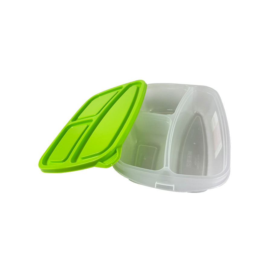 Contenedor Rectangular con Divisiones Verde – Waldo's