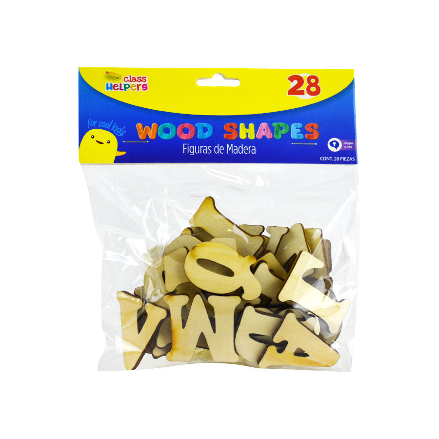 Figuras de Letras en Madera Eday 28pzas – Waldo's
